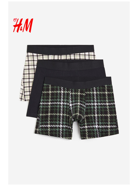 Комплект трусов боксеры, плоские швы H&M Basic, 3 шт - купить с доставкой по выгодным ценам в ...