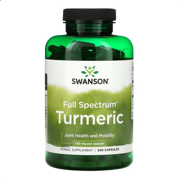 Swanson Full Spectrum Turmeric, 720 мг, 240 капсул - купить с доставкой ...