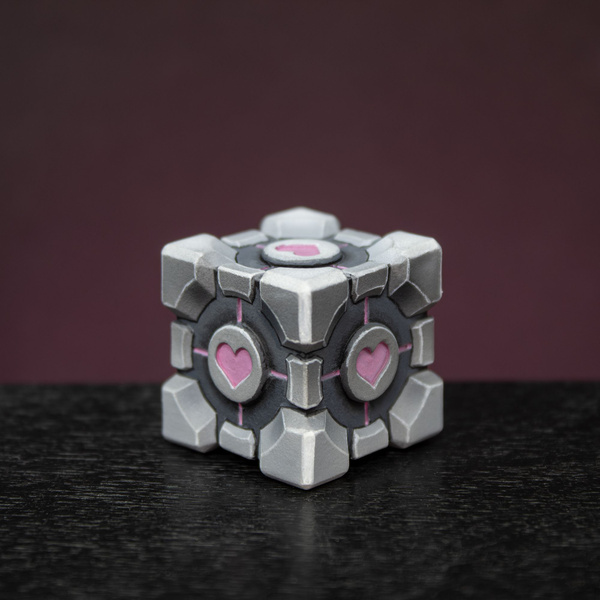 Куб Компаньон Aperture Science металлическая коллекционная фигурка в ...