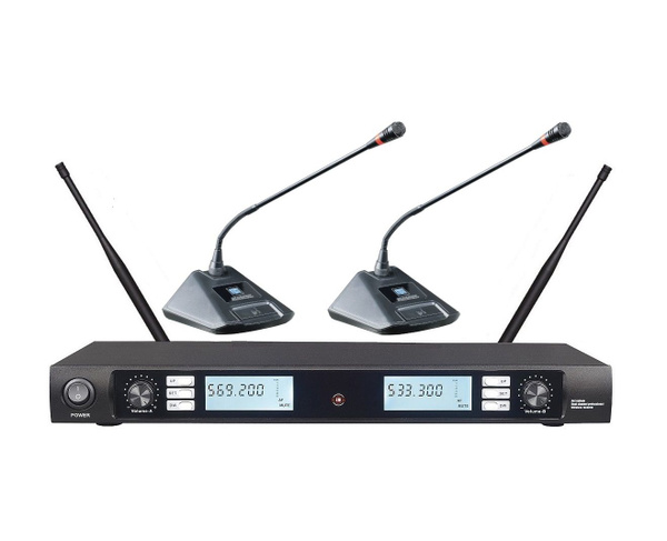 Микрофон для конференций Беспроводные микрофоны UHF Двойной конференц ...