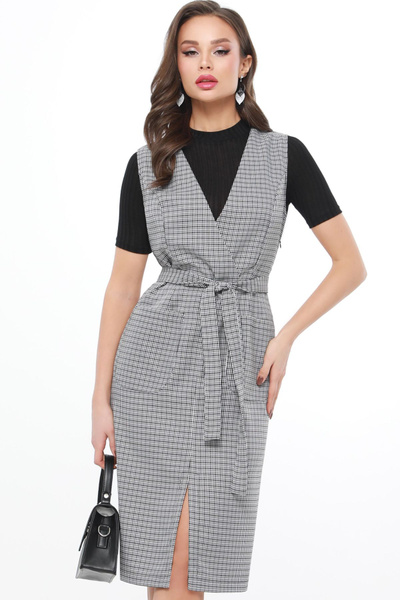 Сарафан Игра в классику DStrend, Женский, На любой сезон, размер 52, материал Полиэстер, Вискоза ...