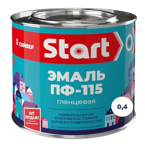 Краска САЙВЕР ПФ 115, Алкидная, Глянцевое покрытие, белый - купить в ...