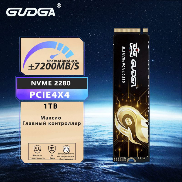 1 ТБ Внутренний SSD-диск GUDGA M.2 NVMe PCIe 4.0 QLC 7450 Mbps (GXF-Q ...