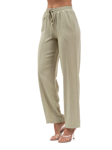 Брюки Женский Rosso Style фисташковый Повседневный, размер 44 Завязки Лето Россия Средняя купить ...