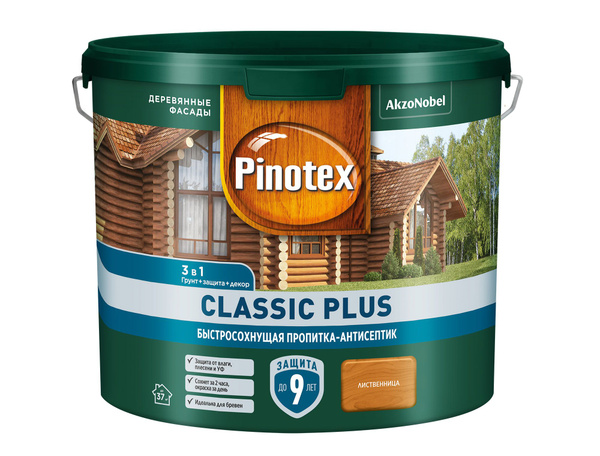 Pinotex Classic Plus 3 в 1, пропитка антисептик для защиты древесины ...