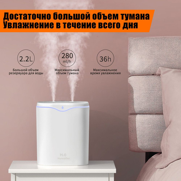 Увлажнитель воздуха, Очиститель воздуха с увлажнителем бесшумный ...
