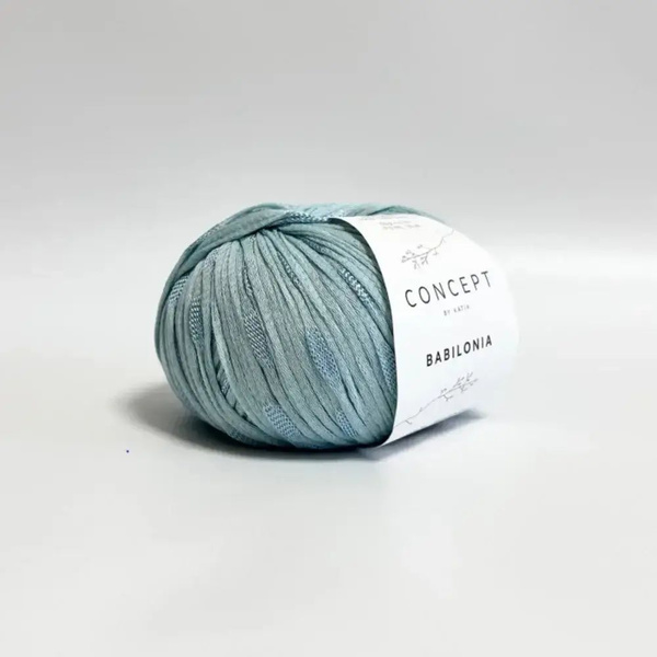 Пряжа Katia Babilonia - 1 моток/50г/110м. 70% прочёсанный хлопок, 30% вискоза. Фактурная пряжа с ...