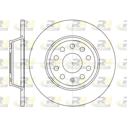 Диск тормозной задний для автомобиля Volkswagen Audi, ROADHOUSE 6973.00 ...