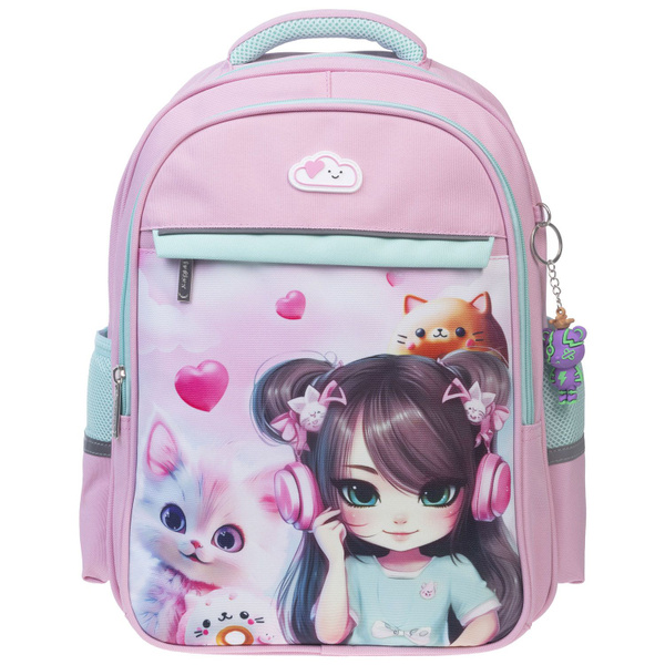 Рюкзак Hatber LIGHT -Слушай музыку!- 38х29х14,5 см, нагрудная стяжка, светоотражающие элементы ...