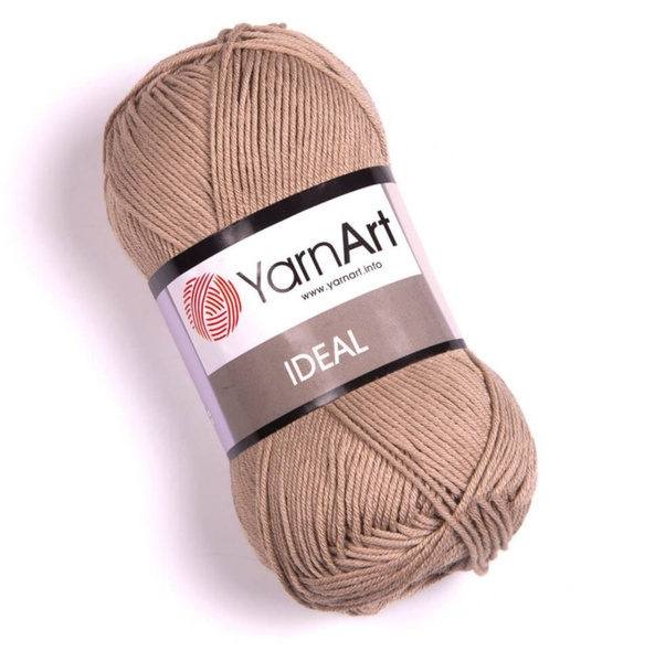 Пряжа YarnArt Ideal Ярнарт Идеал, 234 песочный, 50 г 170 м, хлопковая ...