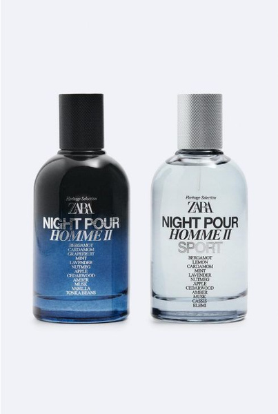 Zara NIGHT POUR HOMME II + NIGHT POUR HOMME II SPORT 100млx2 Вода ...