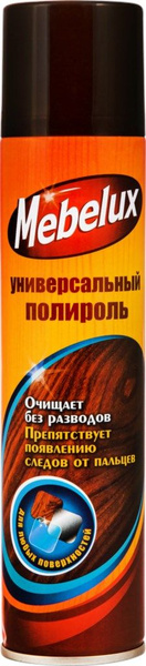 Полироль для мебели MEBELUX для любых поверхностей, 300мл, Россия - 5 ...