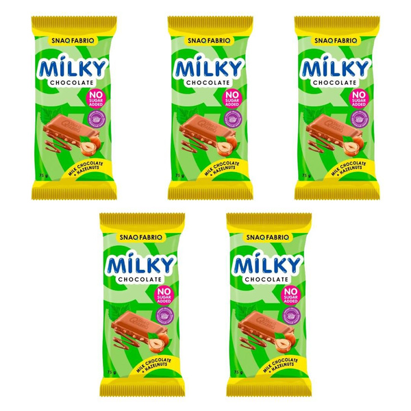 Молочный шоколад с фундуком без сахара MILKY 75г (5 шт) - купить с ...