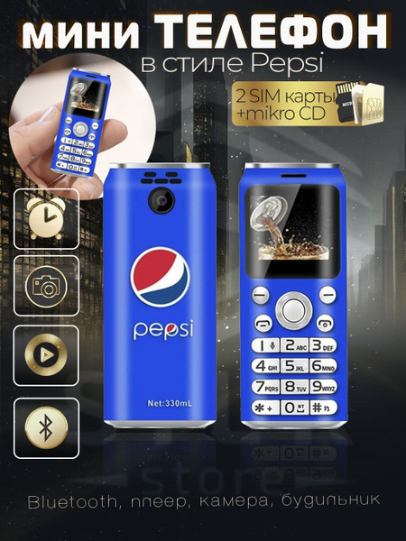 Мини телефон / Маленький нано телефон K8, кнопочный с камерой, Синий ...