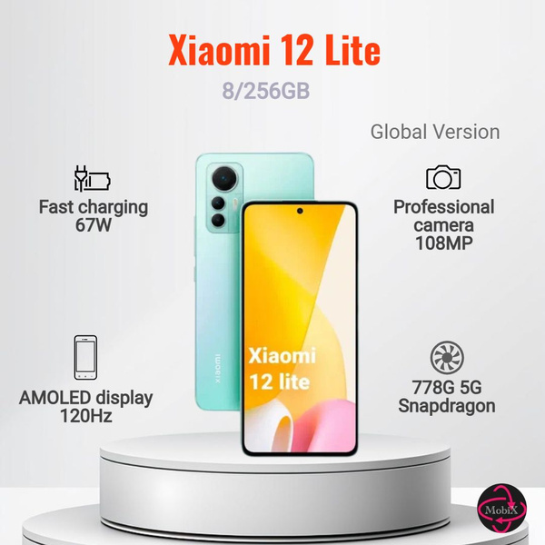 Смартфон Xiaomi 12 Lite 5G 256 ГБ 8 ГБ Зеленый 6.55 OLED/AMOLED ...