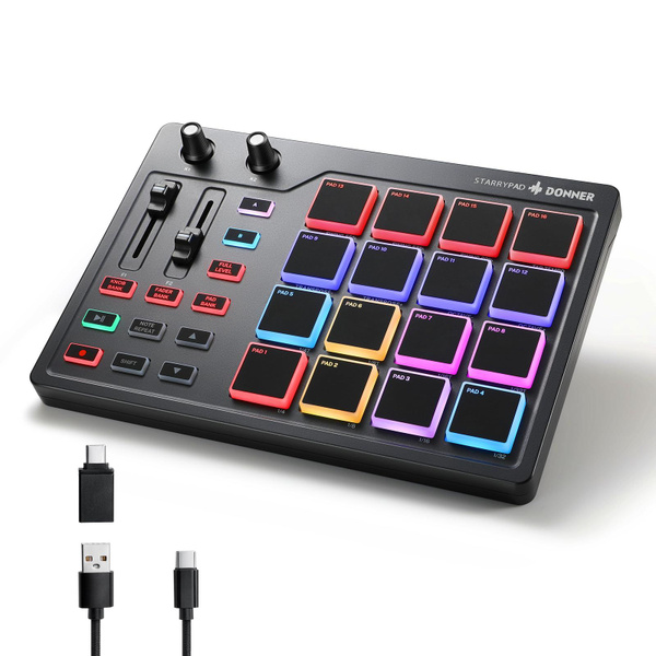Профессиональная ударная машина Donner DPD-16 MIDI Pad Beat Maker, Драм ...