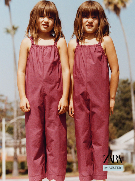 Комбинезон для девочки ZARA TIMELESZ - LONG POPLIN DUNGAREES, 116, Девочки, Лето, размер 116 ...