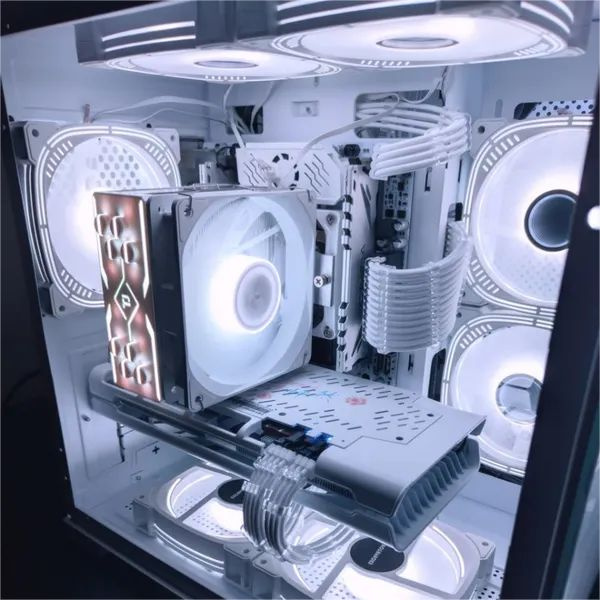 Кулер для процессора -ARGB- для Intel и AMD-4 медные трубки-черное-100 ...