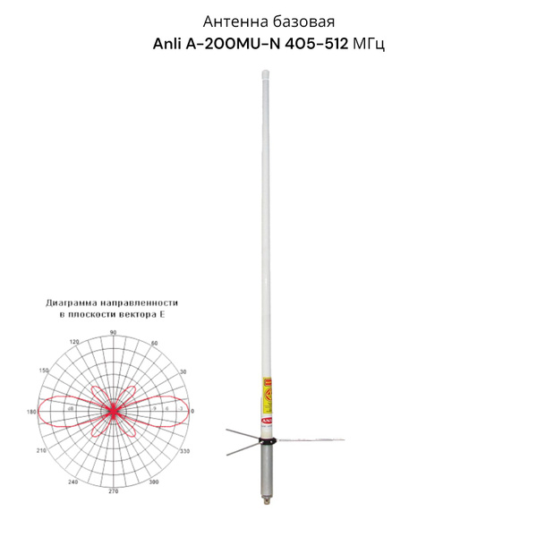 Антенна базовая Anli A-200MU-N 405-512 МГц - купить с доставкой по ...