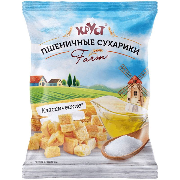 Сухарики Хруст Классические пшеничные, 60г - купить с доставкой по ...