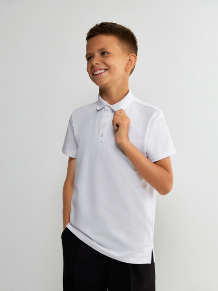 Поло Acoola, размер 158, цвет белый, хлопок 100% - купить по выгодной цене в интернет-магазине ...