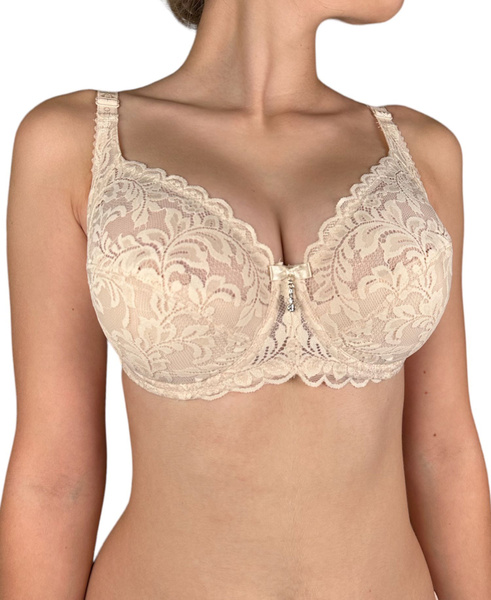 Бюстгальтер Женский VE.NU.S на косточках, размер 85E бежевый Полиамид, Эластан Вечерний ...