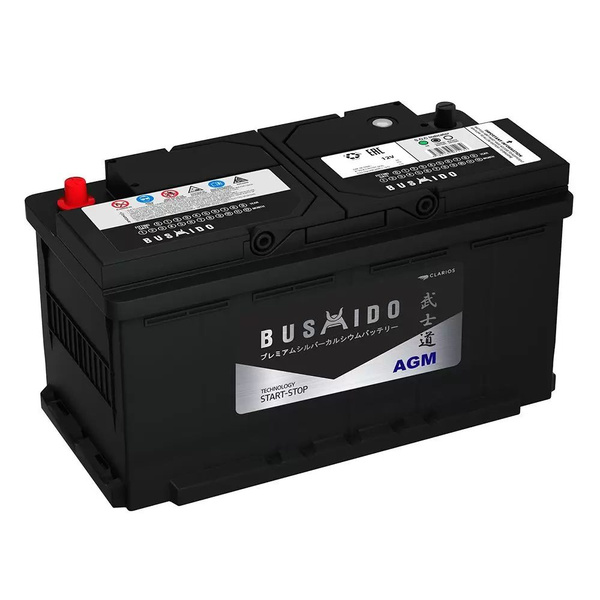 Аккумулятор автомобильный 12v 110 Ah BUSHIDO AGM 110 Аh 1000 А L+ ...