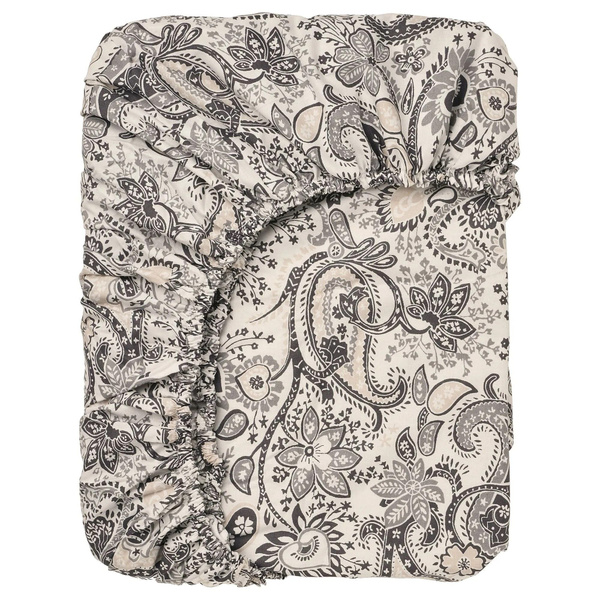 Простыня IKEA NATTJASMIN, 90x200, белый, серый купить по низкой цене с ...
