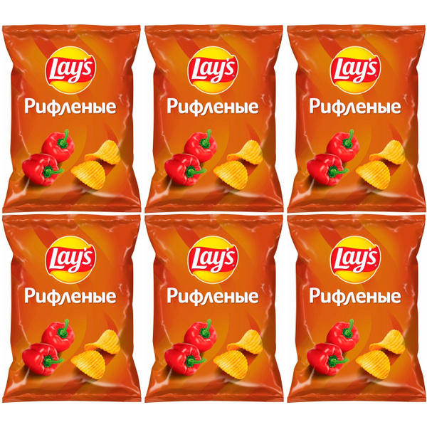 Чипсы картофельные Lay's паприка 140 г, набор: 6 штук купить на OZON по низкой цене (1731753544)