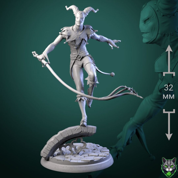 Миниатюра фигурка Убийца Джестер (Jester killer) для настольных игр ДнД ...