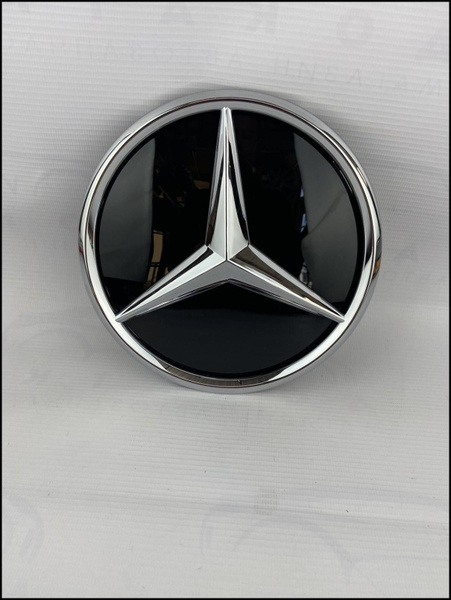 Эмблема решетки радиатора Mercedes W213 Плоский(Окантовка Хром /Звезда ...