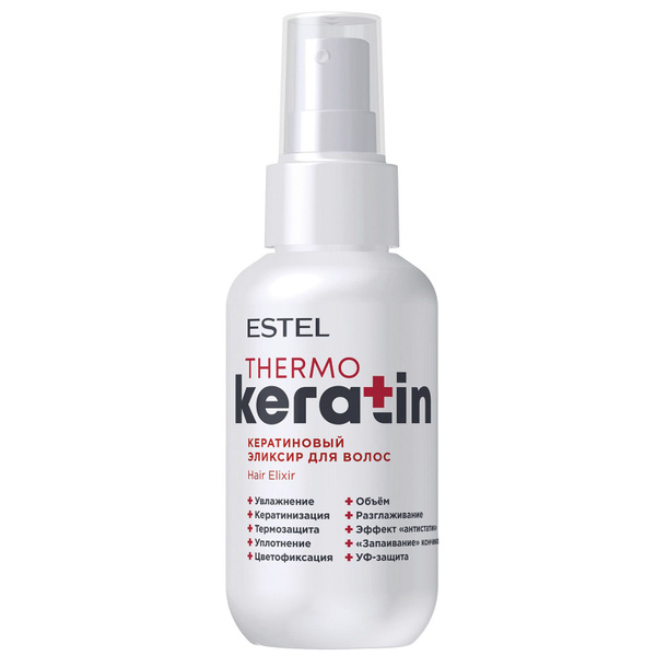 ESTEL PROFESSIONAL Эликсир для ухода за волосами THERMOKERATIN кератиновый 100 мл - купить с ...