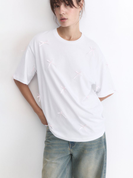 Футболка Befree, размер 44, цвет белый, хлопок - 100% - купить по выгодной цене в интернет ...