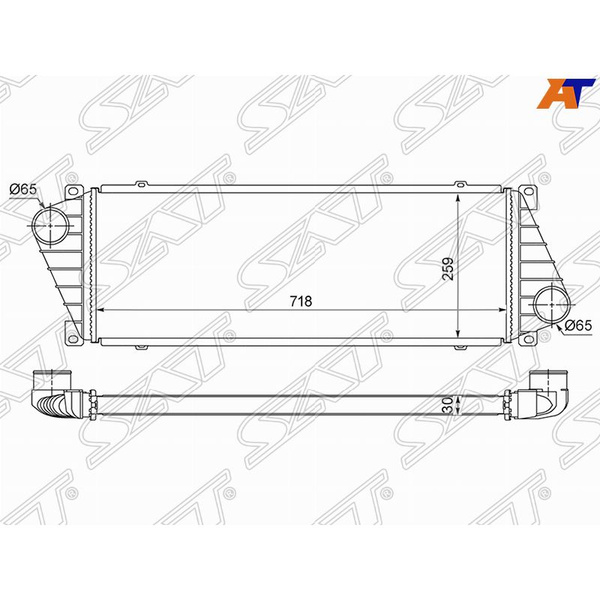 Интеркулер для Мерседес Спринтер 1995-2000, Mercedes Sprinter 901-905 ...