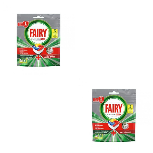 Fairy Капсулы для посудомоечных машин Platinum All-in-1, Лимон, 3 шт ...