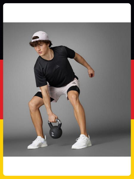 Футболка adidas, размер 44, цвет черный, Состав материала указан на ...