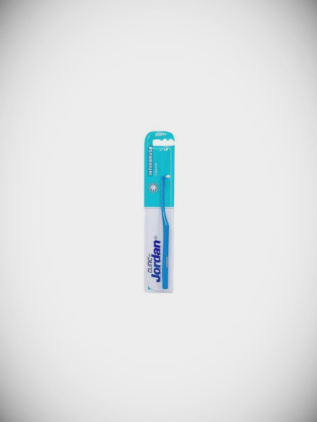 Зубная щетка монопучковая, мягкая, синяя / Jordan, Interbrush Cleaner ...
