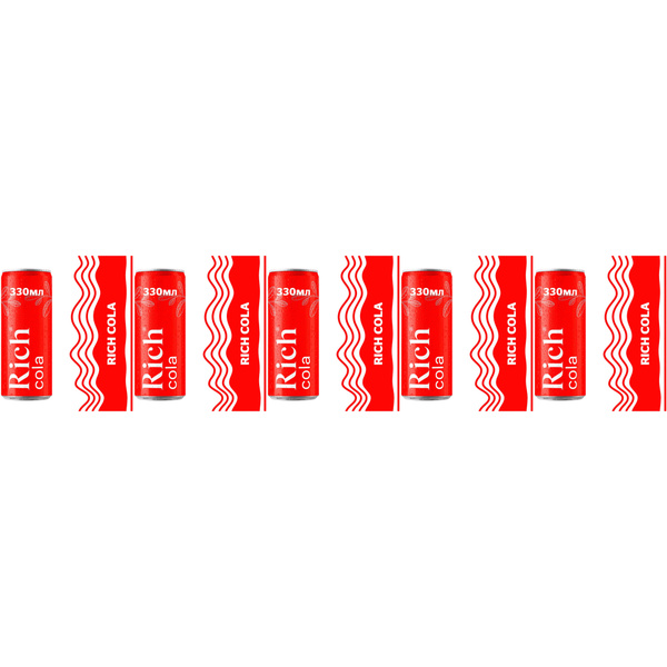 Газированный напиток Rich Cola 330 мл, набор: 5 штук купить на OZON по ...