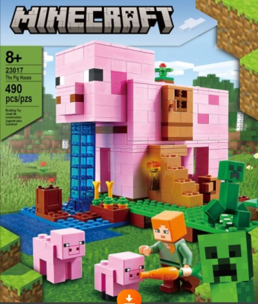 Конструктор Дом-свинья Майнкрафт, Набор My World 490 деталей купить на OZON по низкой цене ...