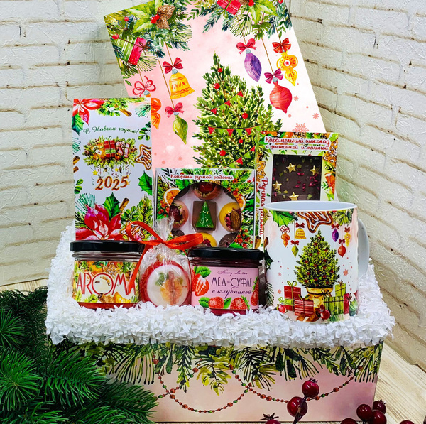 Новогодний подарочный набор (бокс) / подарок "Новогодний этюд" купить c ...
