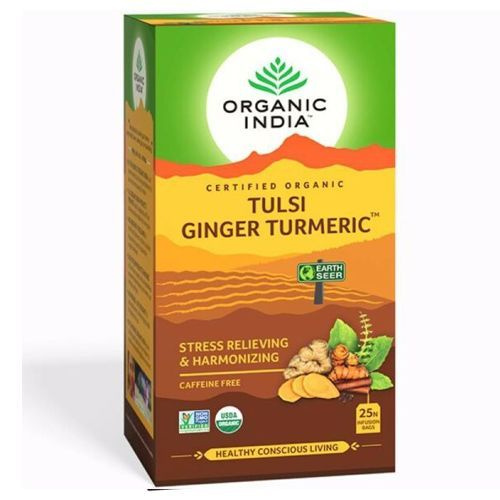 Чай Тулси с имбирём и куркумой Органик Индия / Tea Tulsi Ginger ...