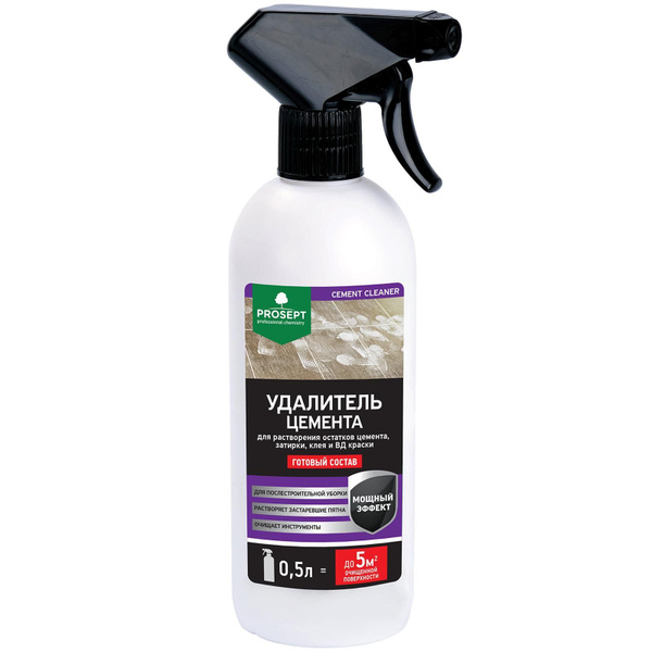 Удалитель цемента Prosept Cement Cleaner, готовый раствор, 0,5л купить ...