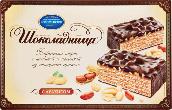 Торт вафельный Шоколадница с арахисом, 400 г, 1 шт купить на OZON по ...