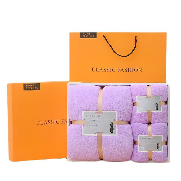 Полотенце подарочное HARVEY SHRYJ-001 Корал-флис 70x140, 35x75 см, 3 шт ...