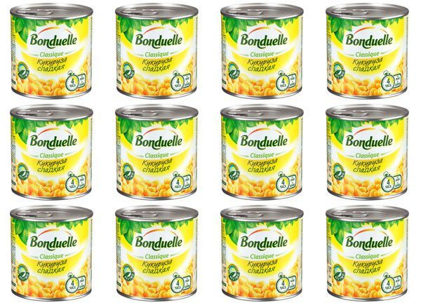 Консервированная кукуруза сладкая Bonduelle Бондюэль в зернах, 212/170 гр 12 шт купить на OZON ...