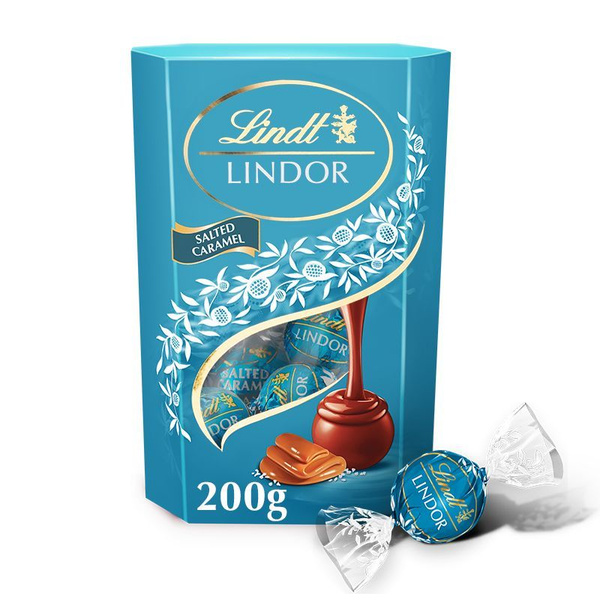 Конфеты шоколадные Lindt Lindor, Линдор солёная карамель, 200г купить ...