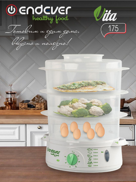 Пароварка электрическая Endever Vita-175 купить на OZON по низкой цене (835545193)
