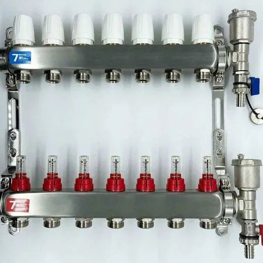 Коллекторная группа с расходомерами без кранов 1"x3/4" 7 выхода Vieir VR113-07A купить на OZON ...