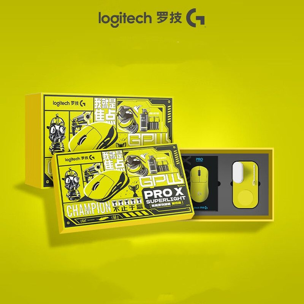 Игровая мышь Logitech G Logitech（G）PRO X SUPERLIGHT , желтый, серый ...