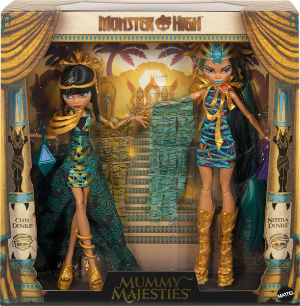 Эксклюзивный набор кукол Monster High Mummy Majesties Cleo и Nefera De ...